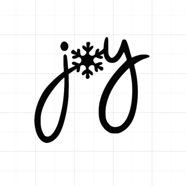 Joy Snowflake Svg - Etsy