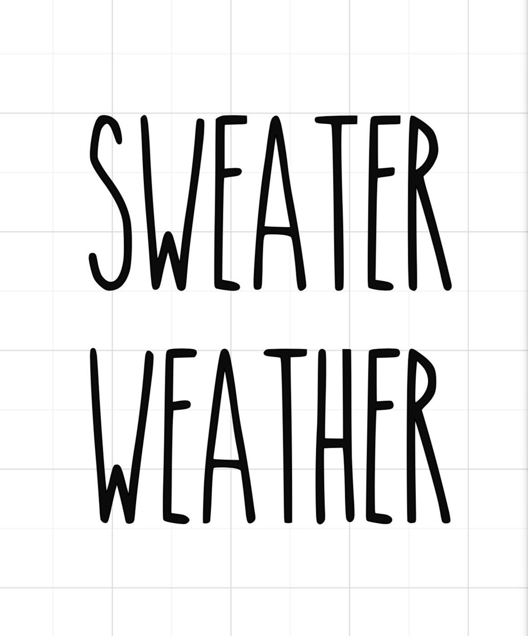 Rae Dunn Sweater Weather SVG - Sweater Weather SVG - Sweater Weather - Etsy