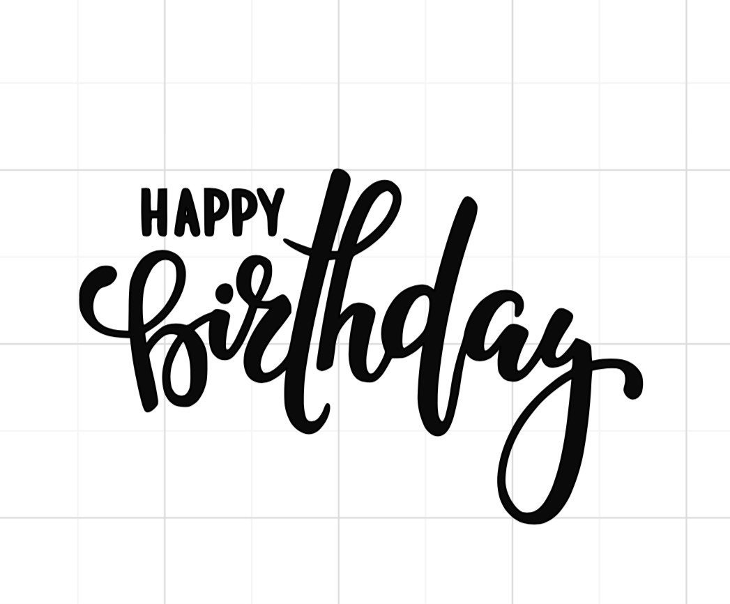 Happy Birthday SVG Hand Drawn Happy Birthday SVG Happy - Etsy