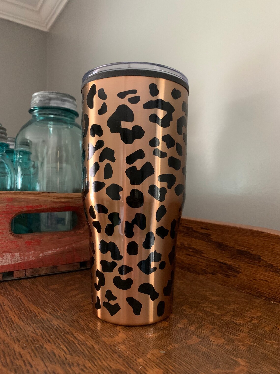 Cheetah Tumbler Metallic Cheetah Print Tumbler Cheetah | Etsy