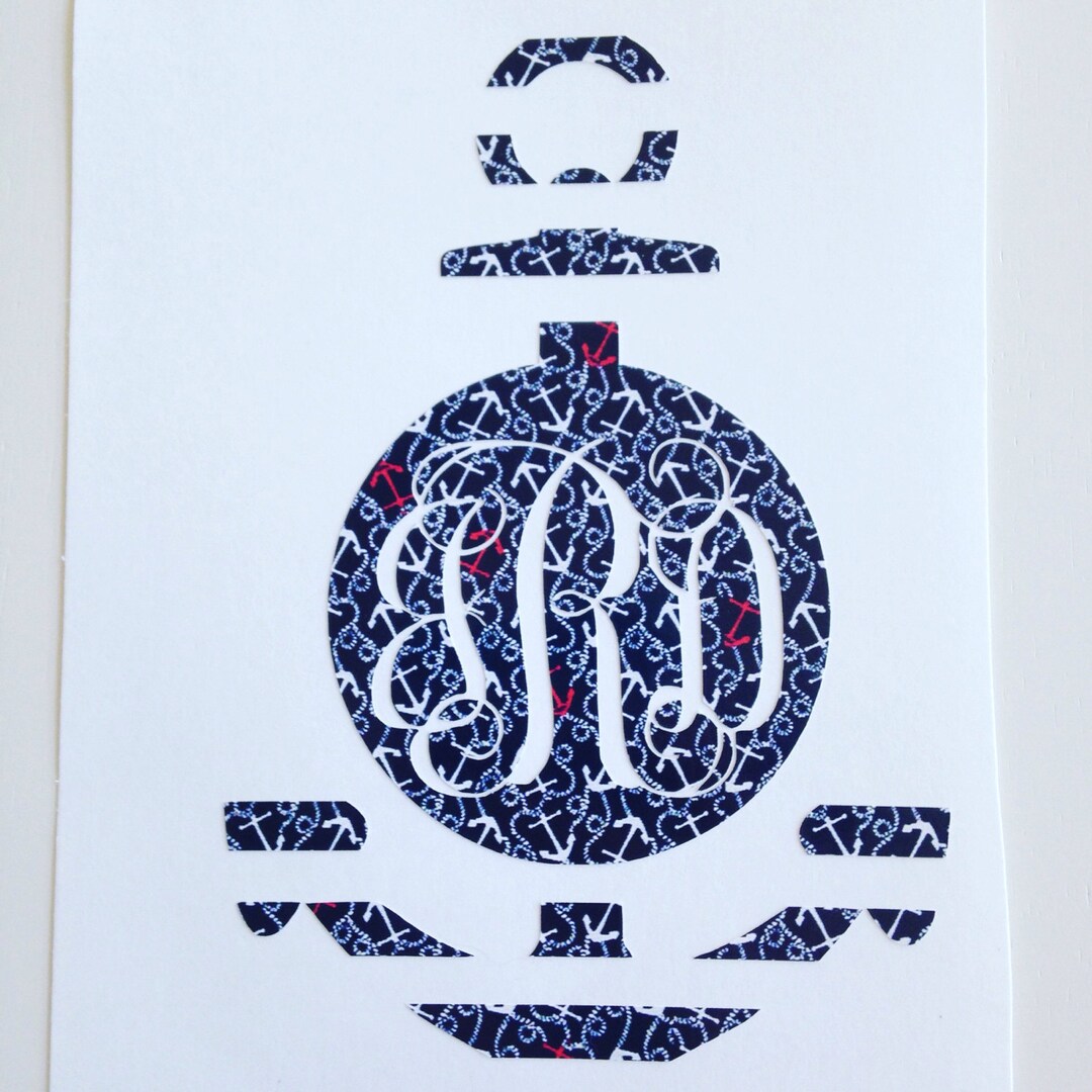 Anchor Decal - Beach Decal - Monogrammed Decal - Cup Sticker - Etsy