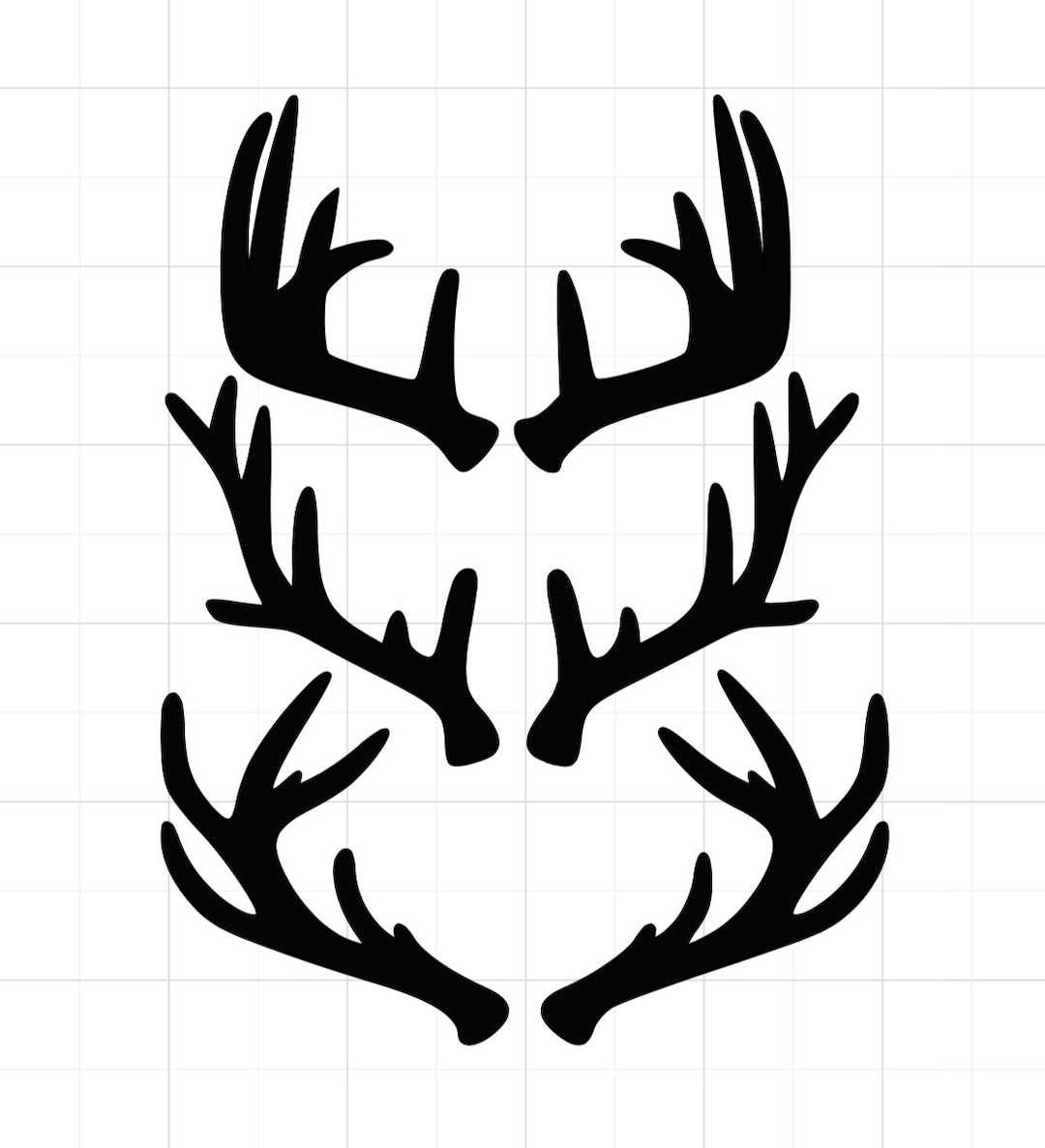 Antler SVG - Triple Rack Stack Antler SVG - Deer Antler SVG - Etsy