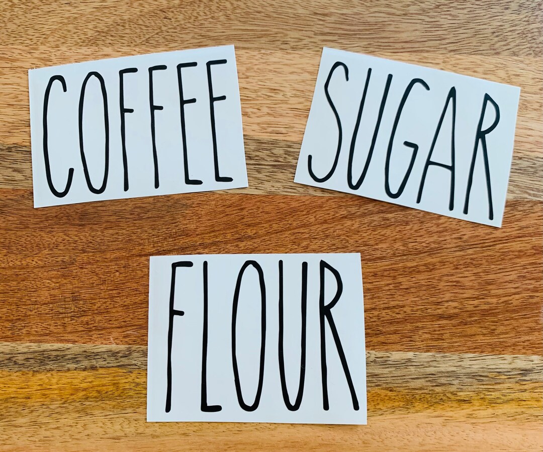 Rae Dunn Inspired Farmhouse Decals - Farmhouse Decals - Rae Dunn Flour ...