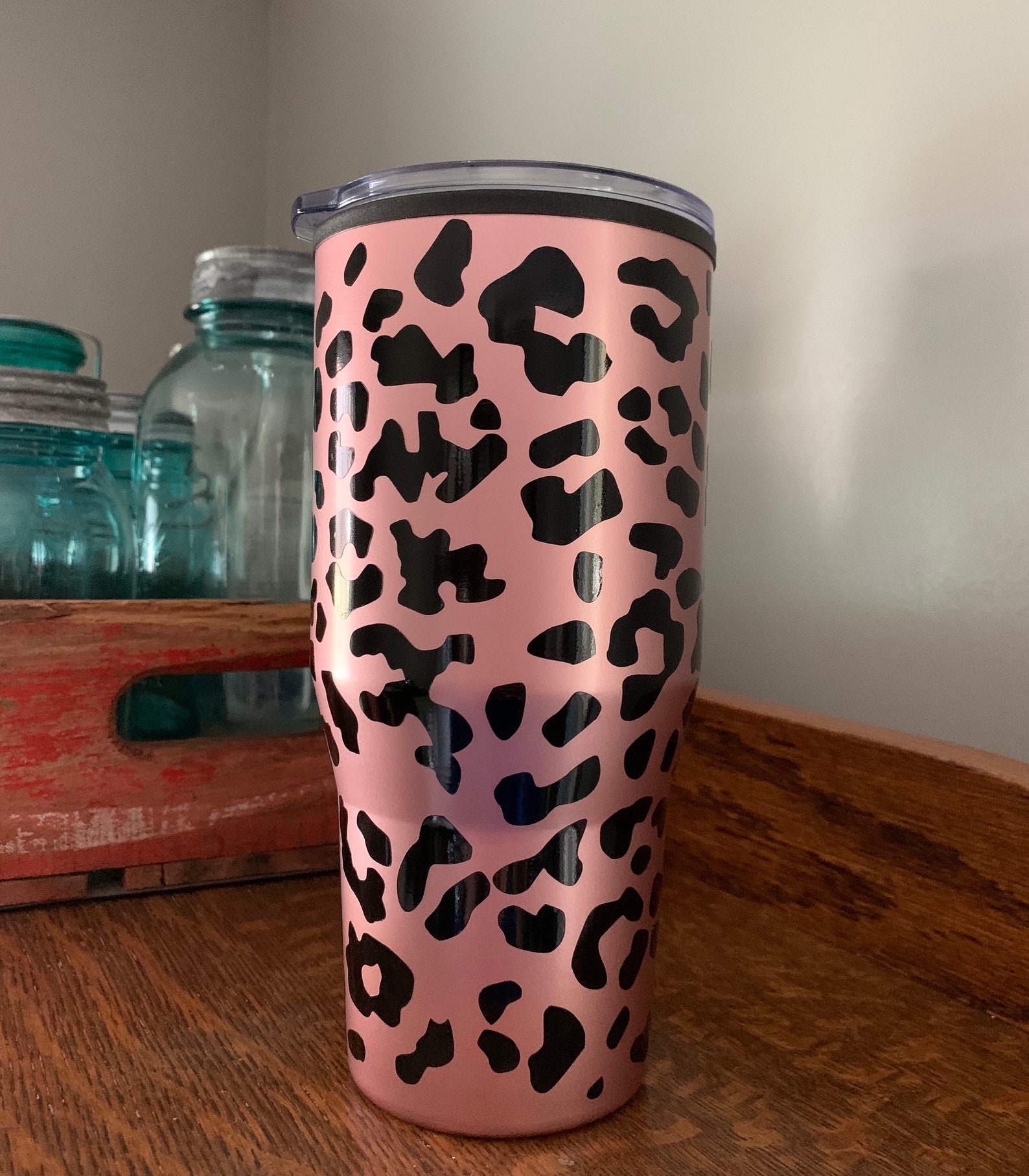Cheetah Tumbler Metallic Cheetah Print Tumbler Cheetah - Etsy