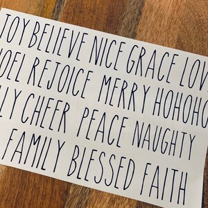 Rae Dunn Inspired Farmhouse Ornaments Farmhouse Ornament Decals - Etsy