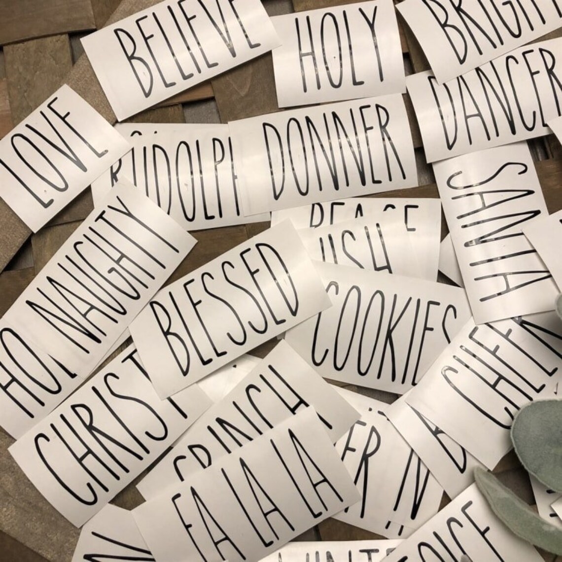 Rae Dunn Inspired Farmhouse Ornaments - Farmhouse Ornament Decals - Etsy
