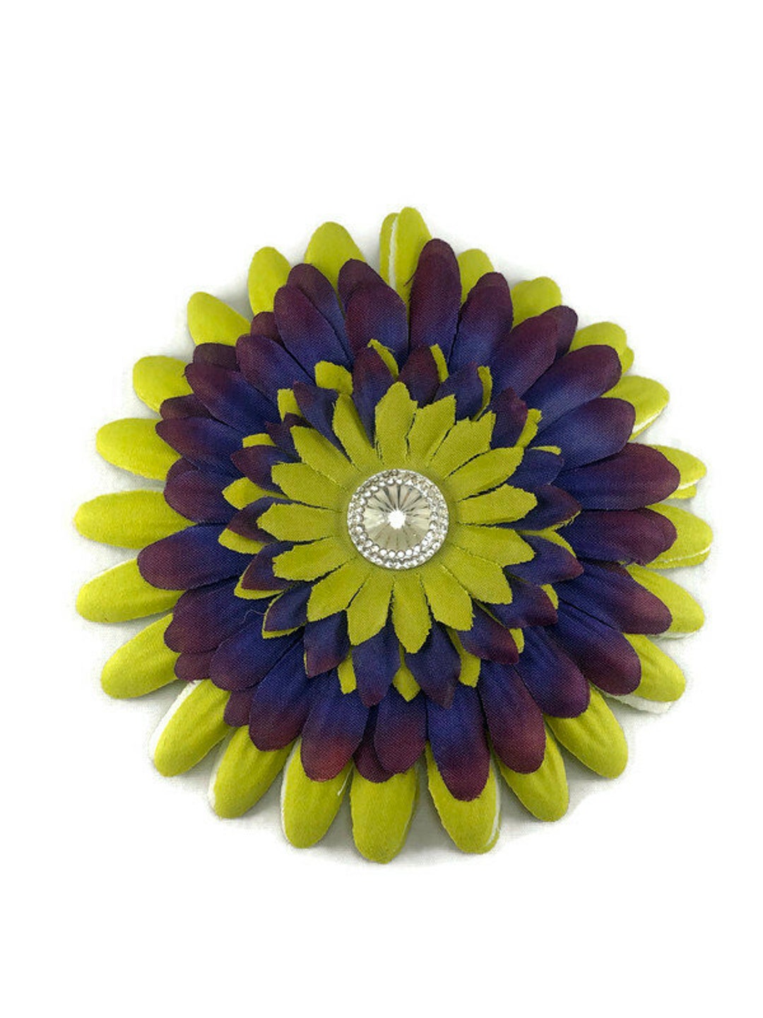 CLEARANCE Chartreuse and Purple Hair Flower Chartreuse Hair - Etsy