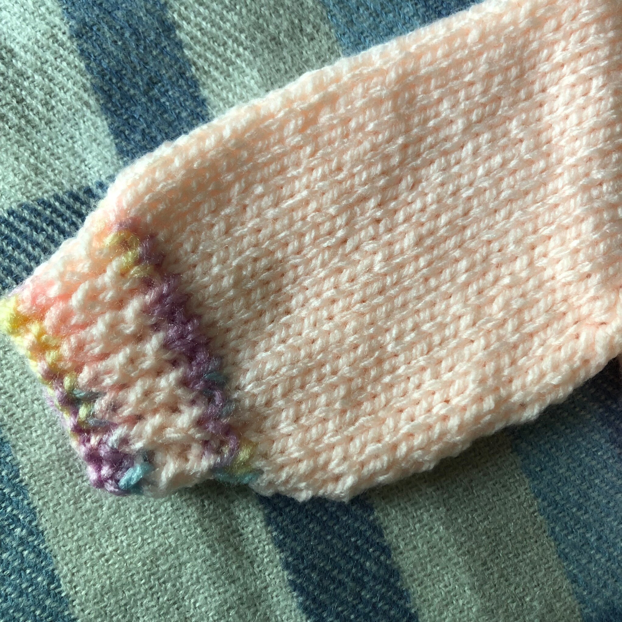 Scottish Peach Rainbow Hand Knitted Baby Cardigan 0-3 Months - Etsy