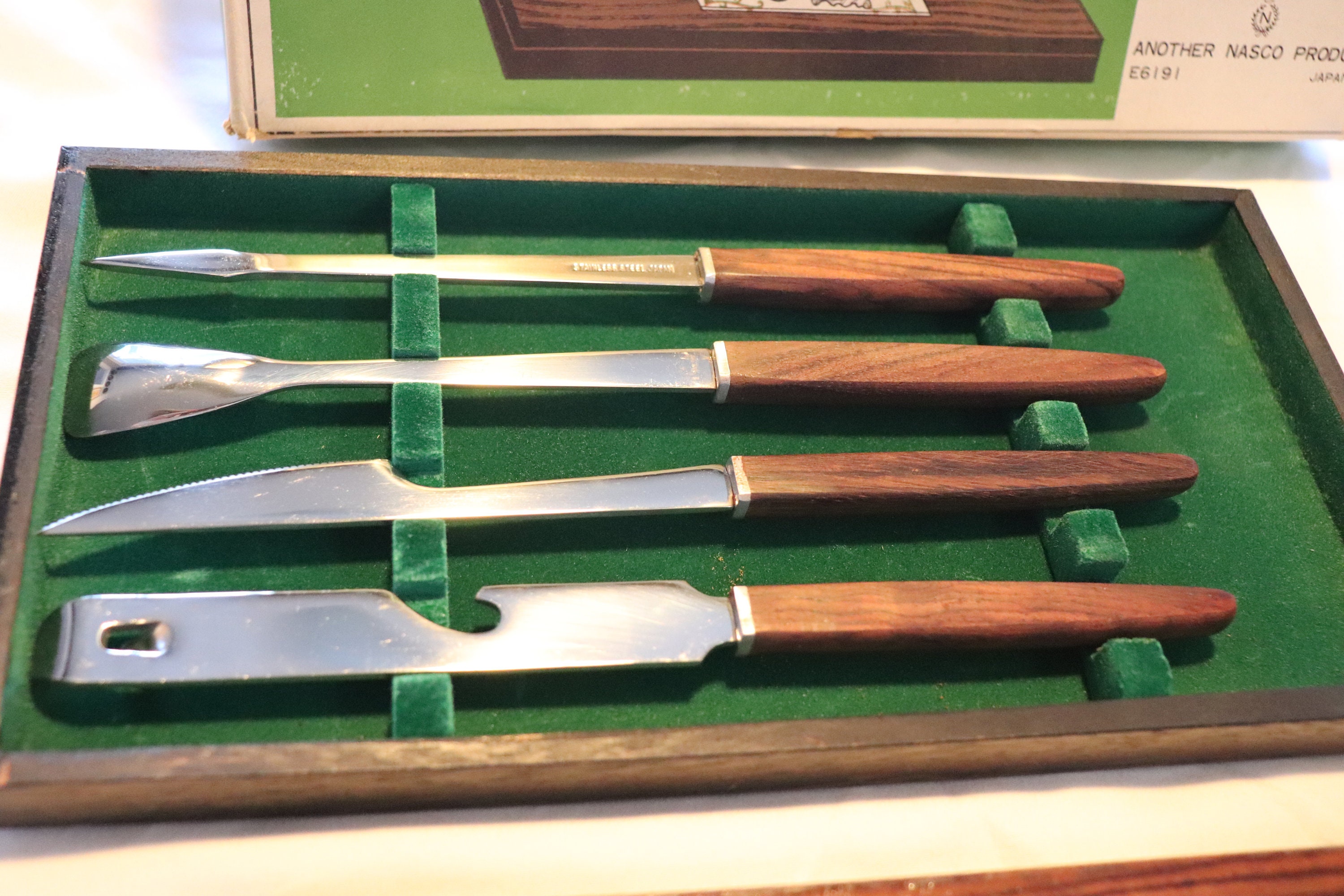 New Vintage Danish Nasco New in Box Bar Bartender Set Knife Cutting ...