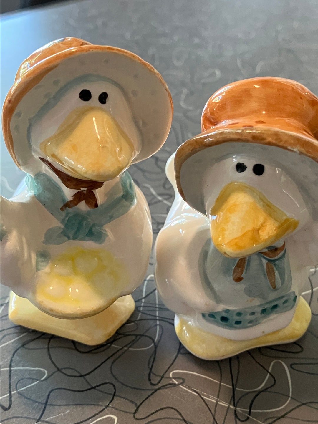 Vintage Ceramic 80s/90s Duck Mother Goose Salt Pepper - Etsy