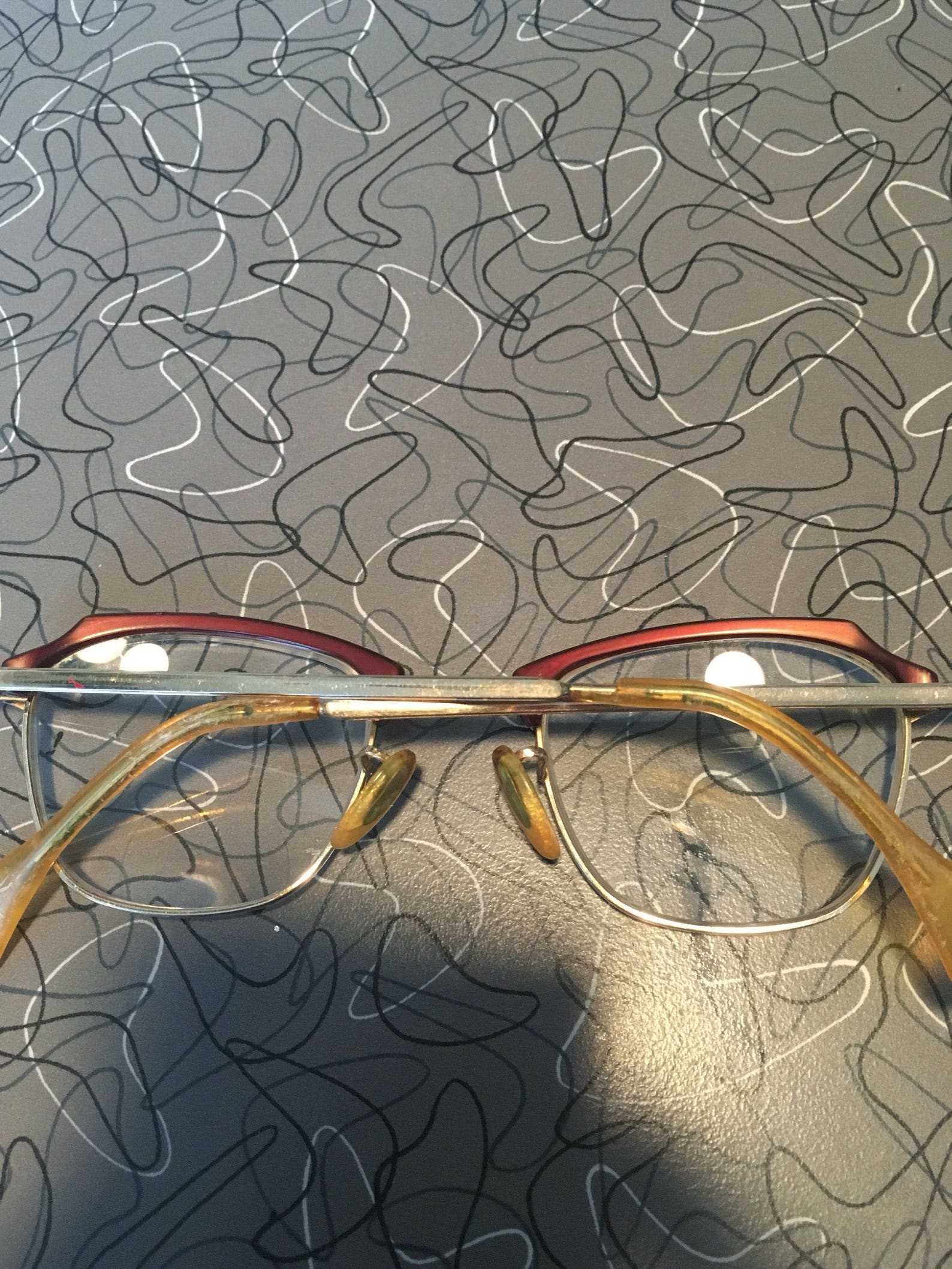 Vintage Spectacles Art Deco Details Red & Gold - Etsy