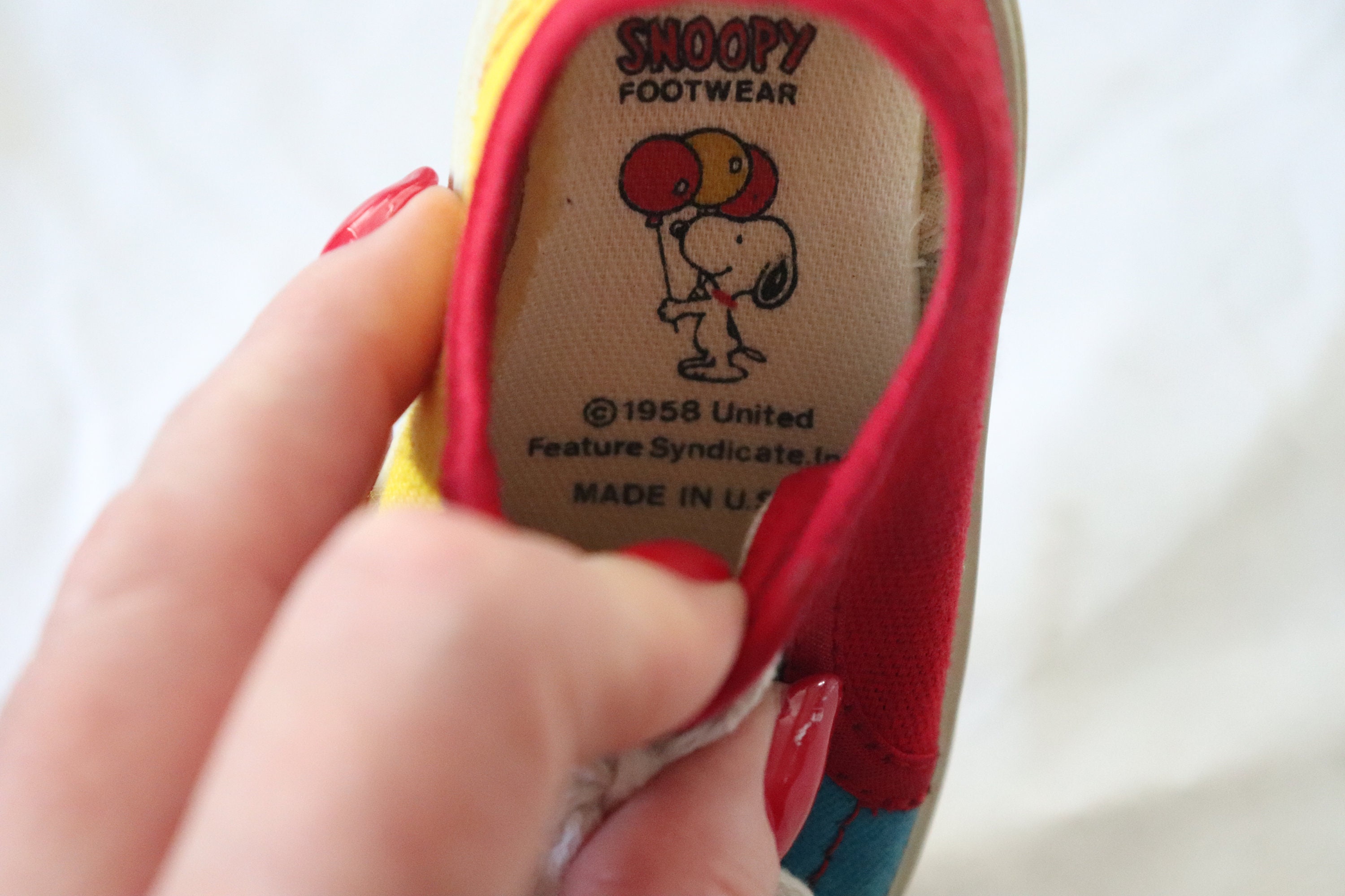 MINT 1956 Peanuts Snoopy Children Shoes Sneakers Tennis Shoes ~snoopy ...