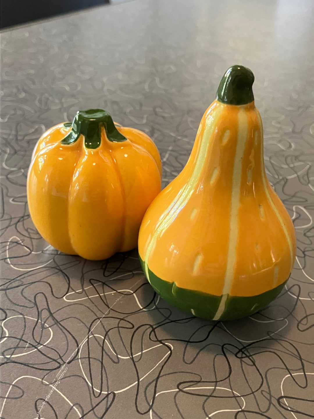 Vintage Summer Squash Ceramic Salt and Pepper Shakers Vegetable ...