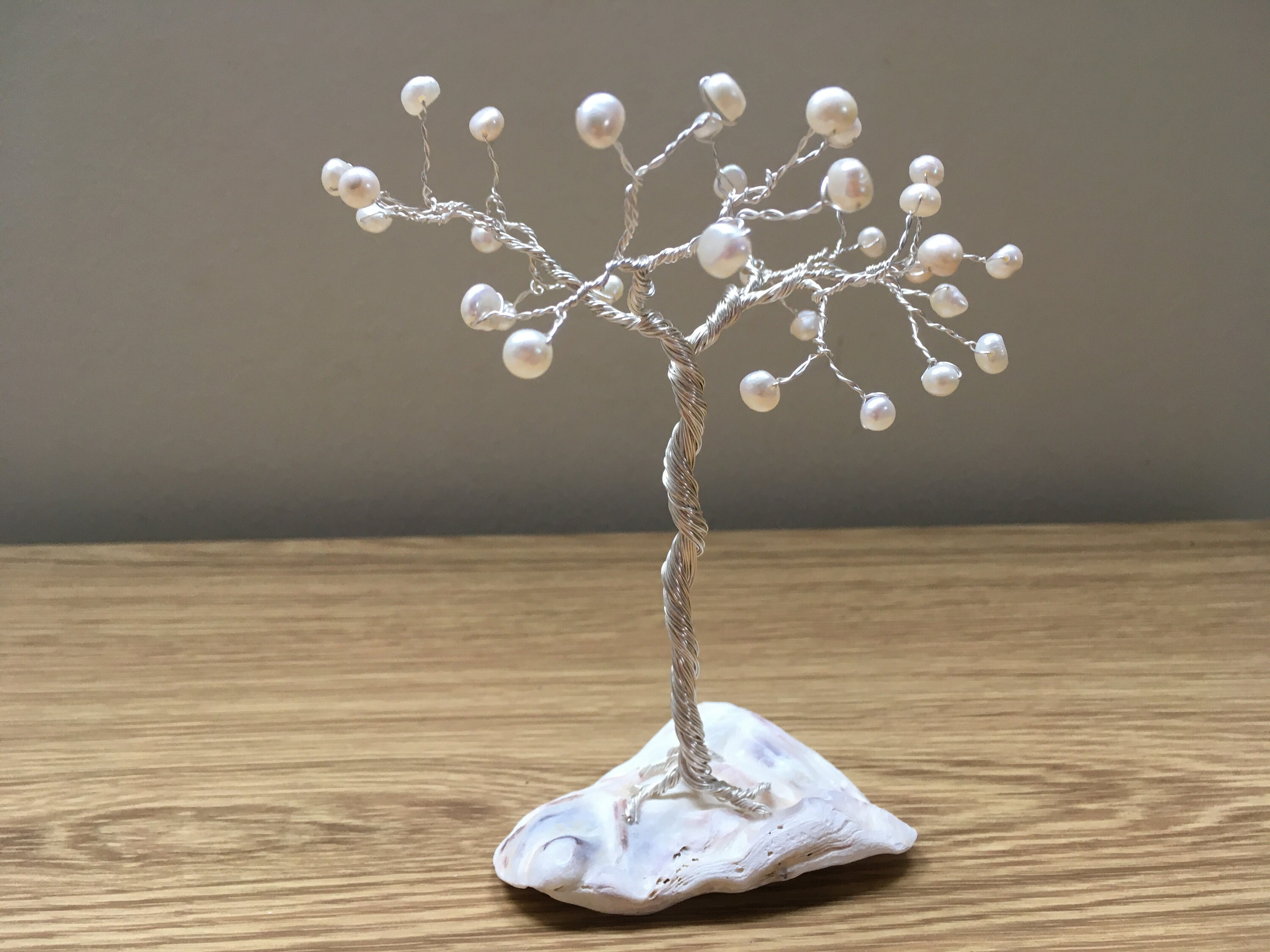 Small Pearl Tree Sculpture. Pearl wedding anniversary gift. | Etsy