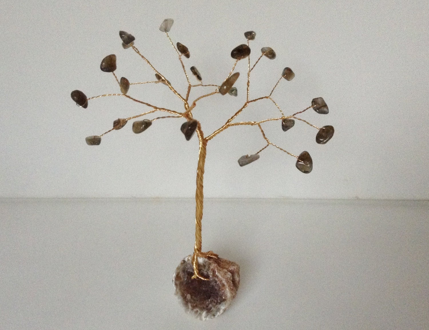 Handmade Gemstone tree. Labradorite & Natural Agate Geode wire | Etsy