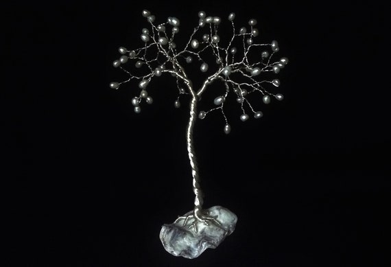 Pearl Tree Sculpture. Pearl wedding anniversary gift 30th