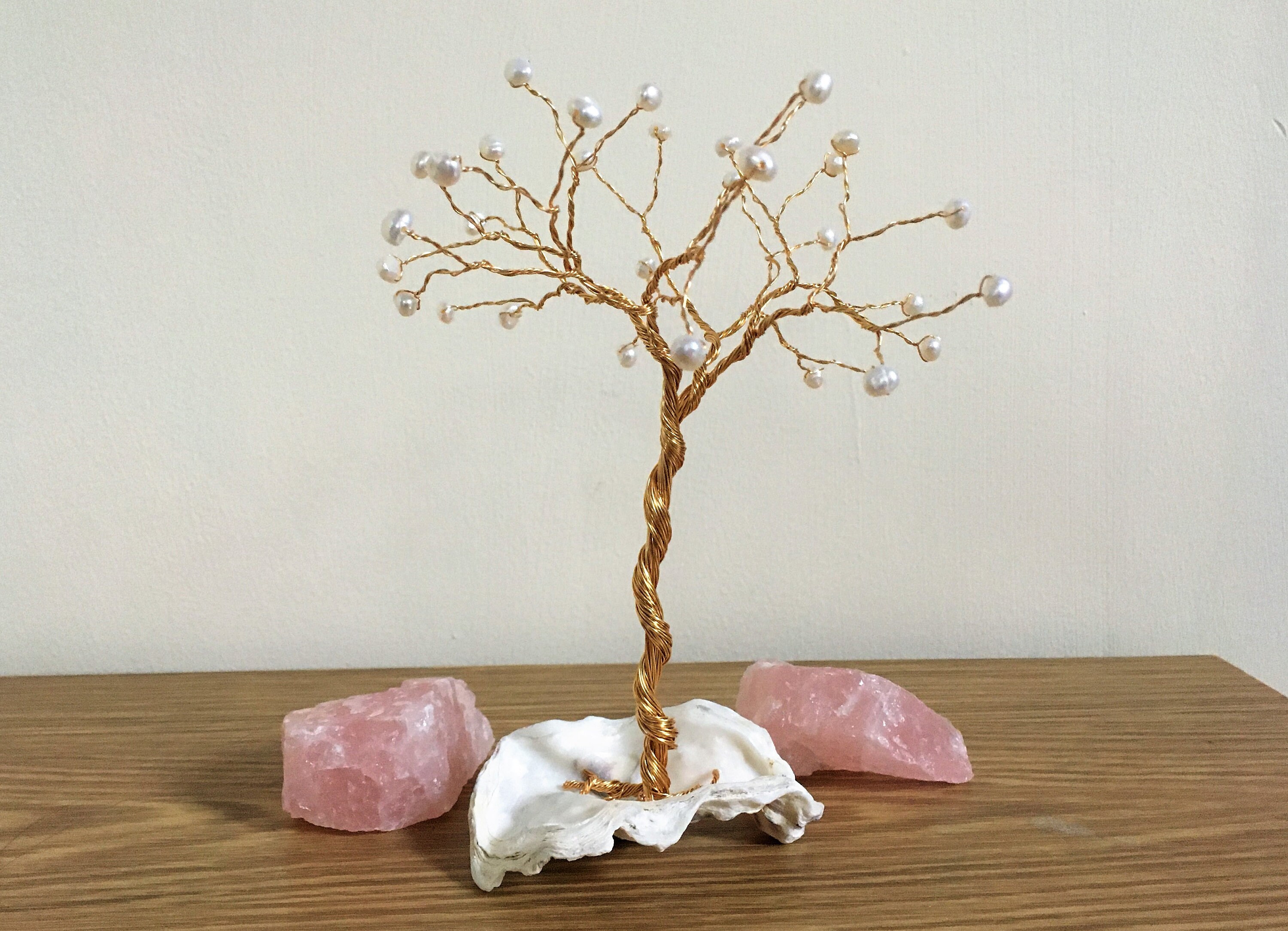 Small Gold Pearl Tree Sculpture. Pearl Wedding Anniversary - Etsy UK