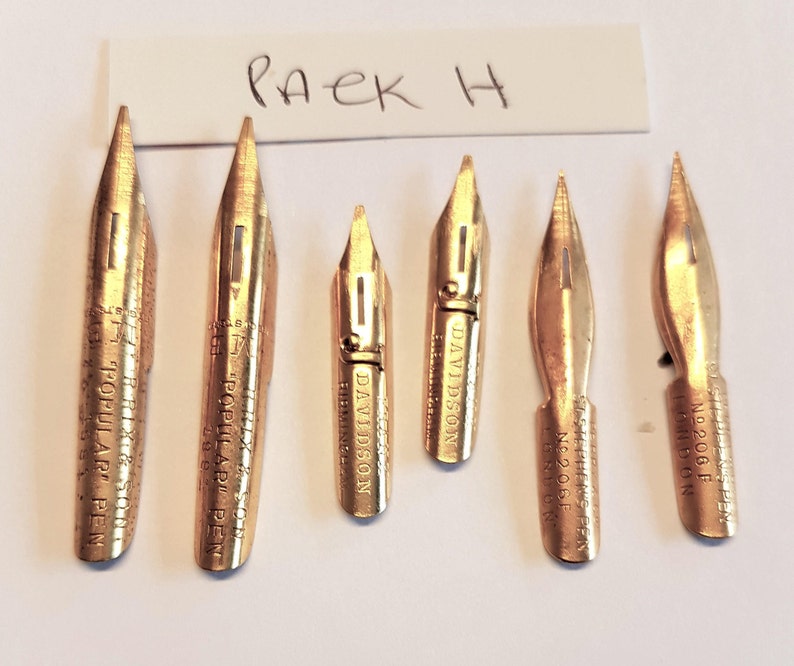 Dip pen nib 6 packs vintage calligraphy nibs drawing nibs | Etsy