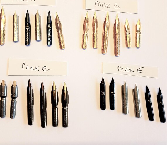 Dip pen nib 6 packs vintage calligraphy nibs drawing nibs | Etsy