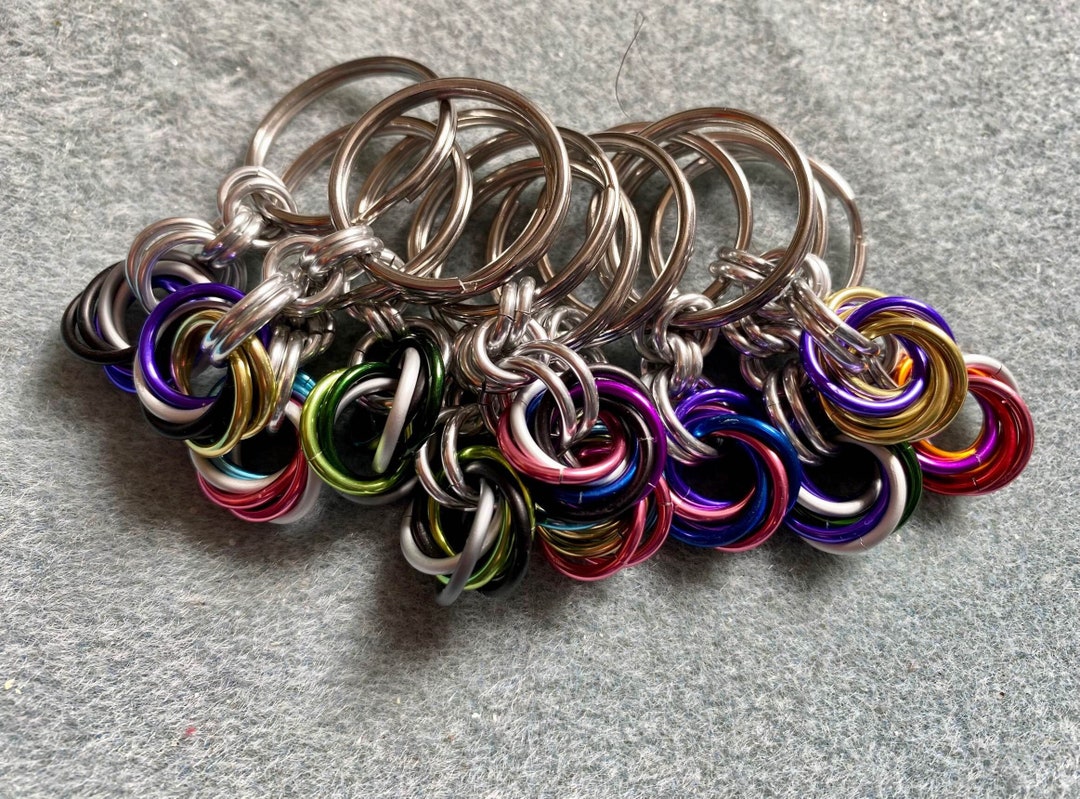 Pride Fidget Keychains LGBTQ Pride Keyrings Chainmaille - Etsy