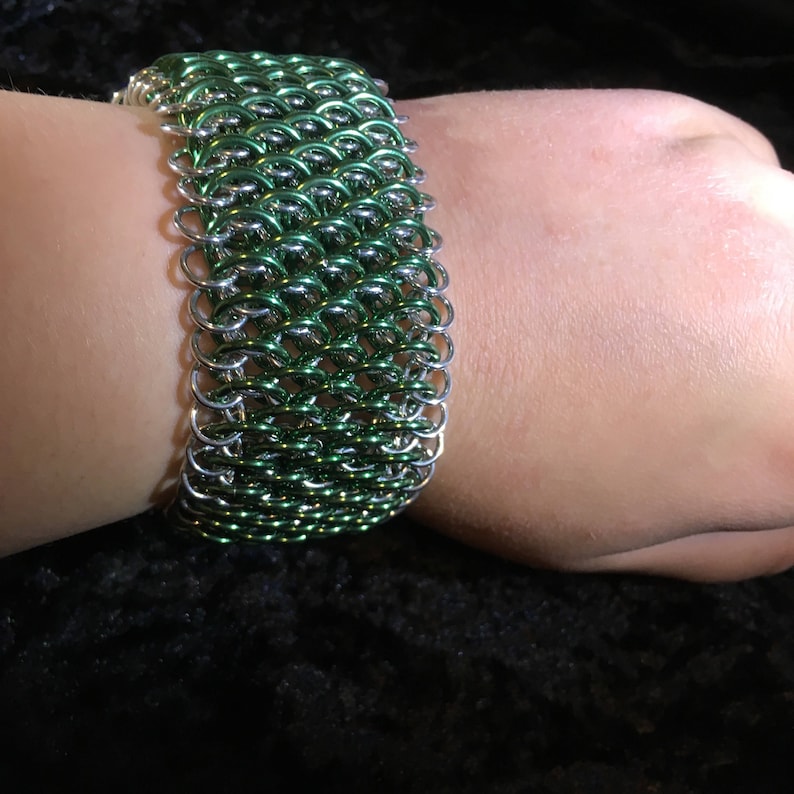 Dragonscale Chainmaille Bracelet Dragonscale Cuff Bracelet | Etsy