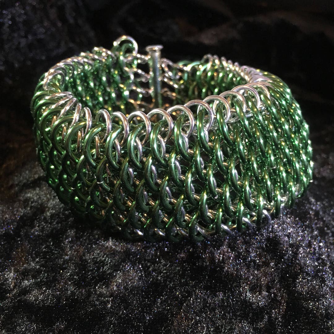 Dragonscale Chainmaille Bracelet Dragonscale Cuff Bracelet - Etsy