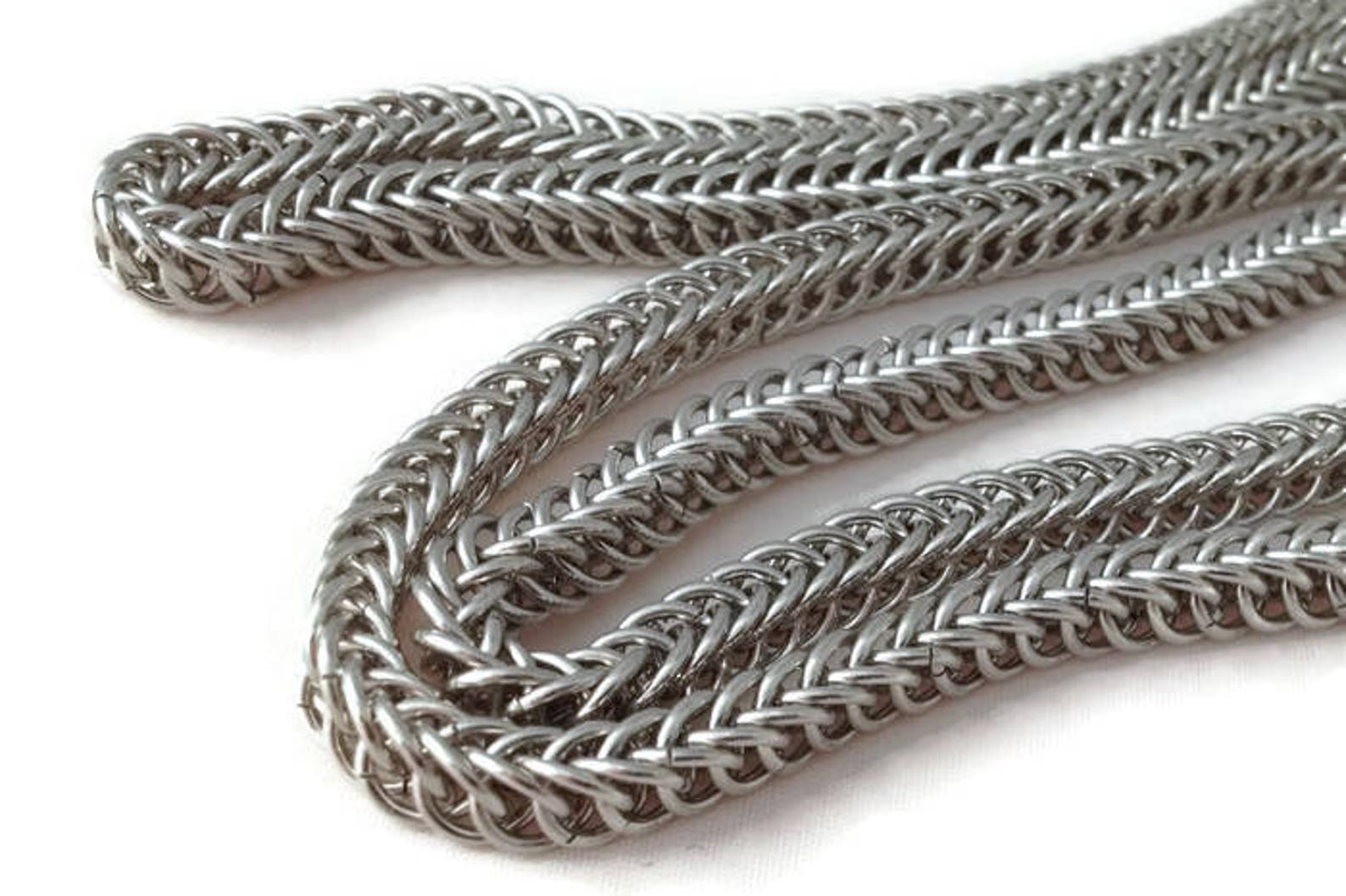 Men's Chainmaille Necklace Chain Big and Chunky Neck | Etsy