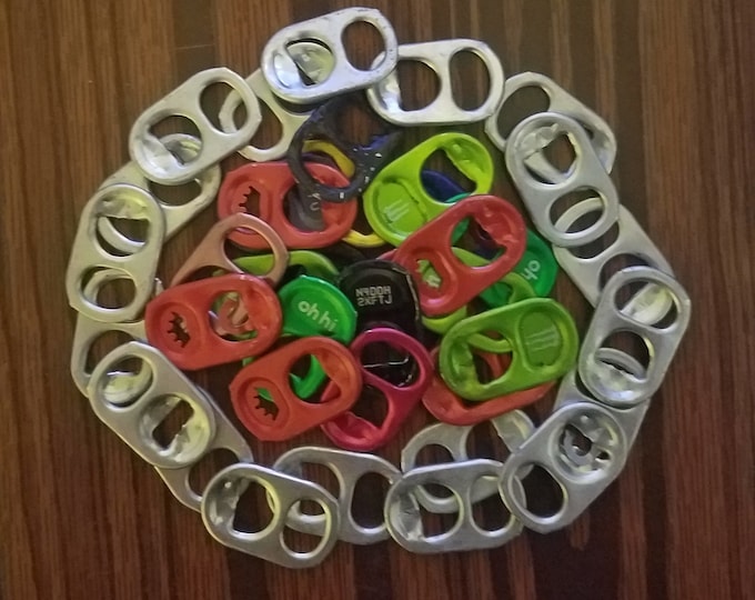 400 Silver Aluminum Pop/soda/beer Ring Pull Tabs for Crafts (1-hole ...