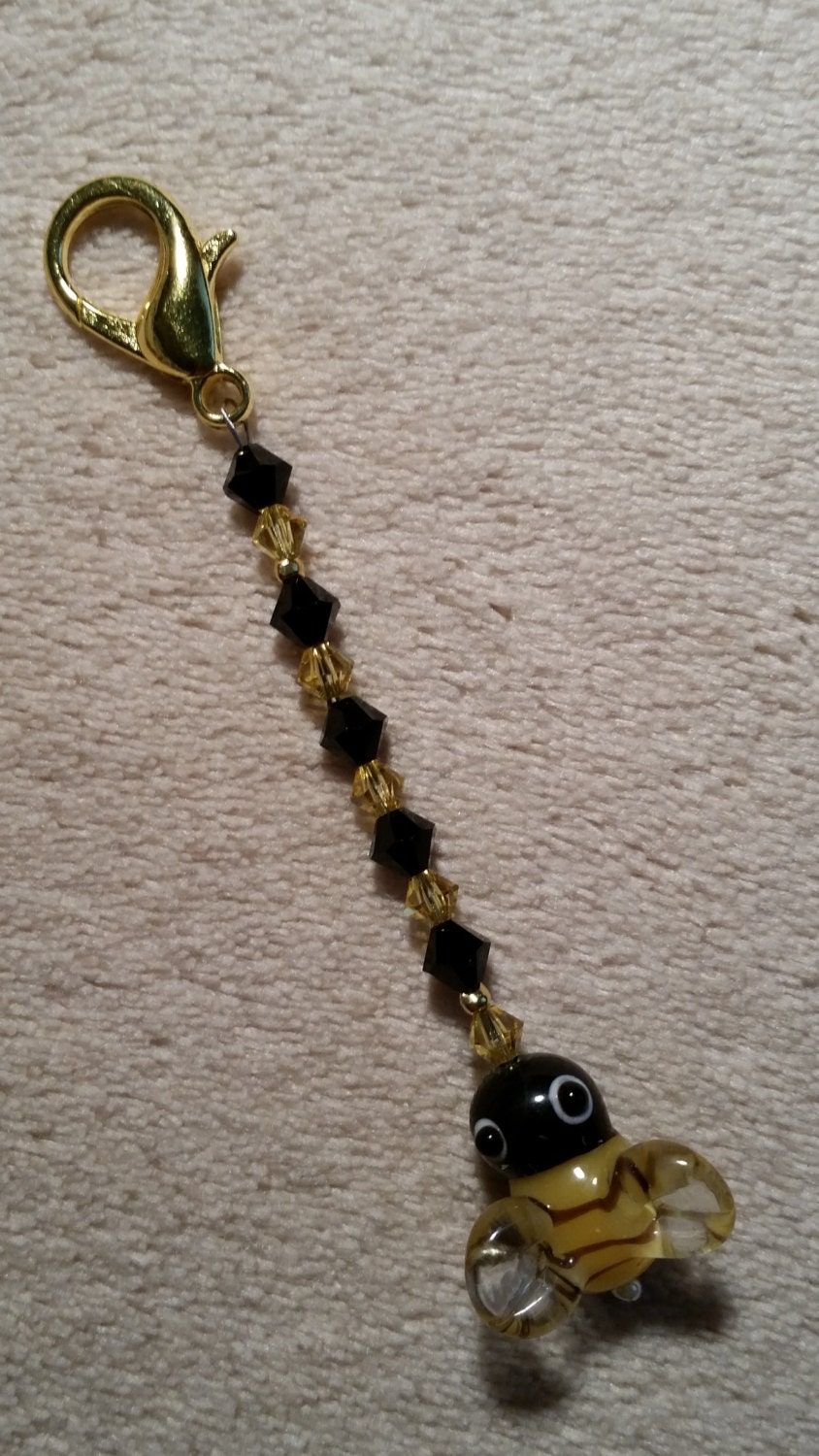 Scissor Fob Bumble Bee and Swarovski Crystals - Etsy