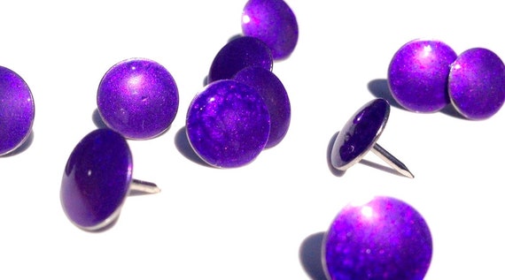 Items similar to HD Purple push pins, cubicle decor, office supplies ...