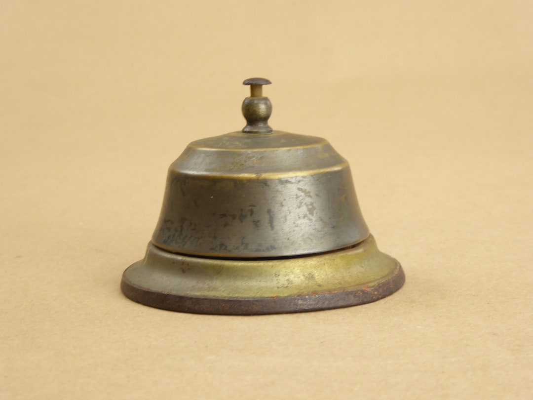 Vintage Bronze Service Bell Front Desk Bell Ring Bell for Help Order up ...