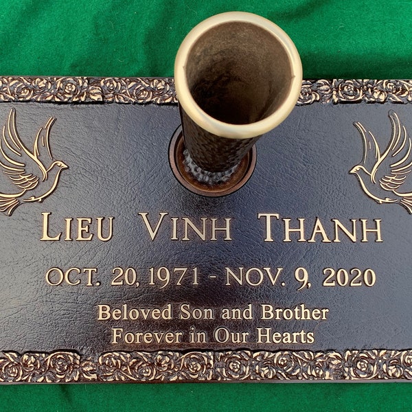 Hammered Bronze Memorial Marker - Etsy