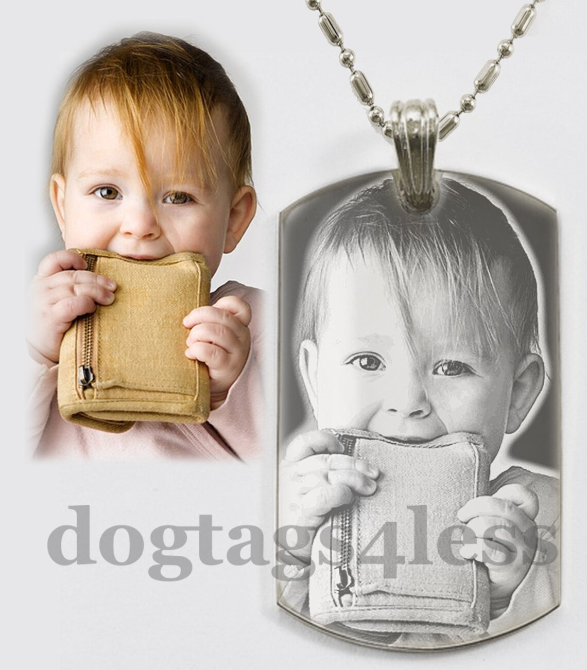 5 X Personalized Photo Dog Tag Custom Engraved Your Picture - Etsy