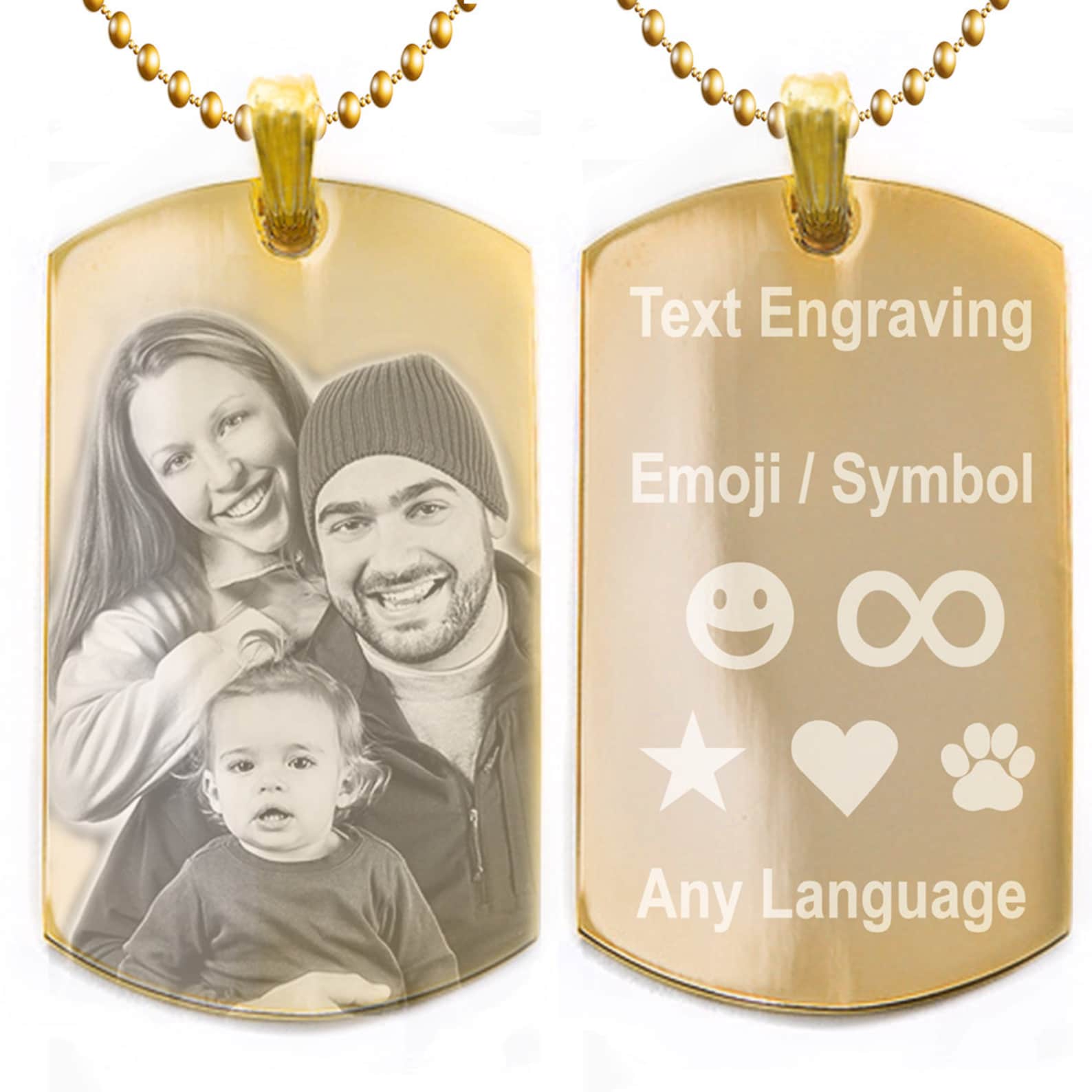 Personalized Photo Dog Tag Custom Engraved Your Picture Text | Etsy