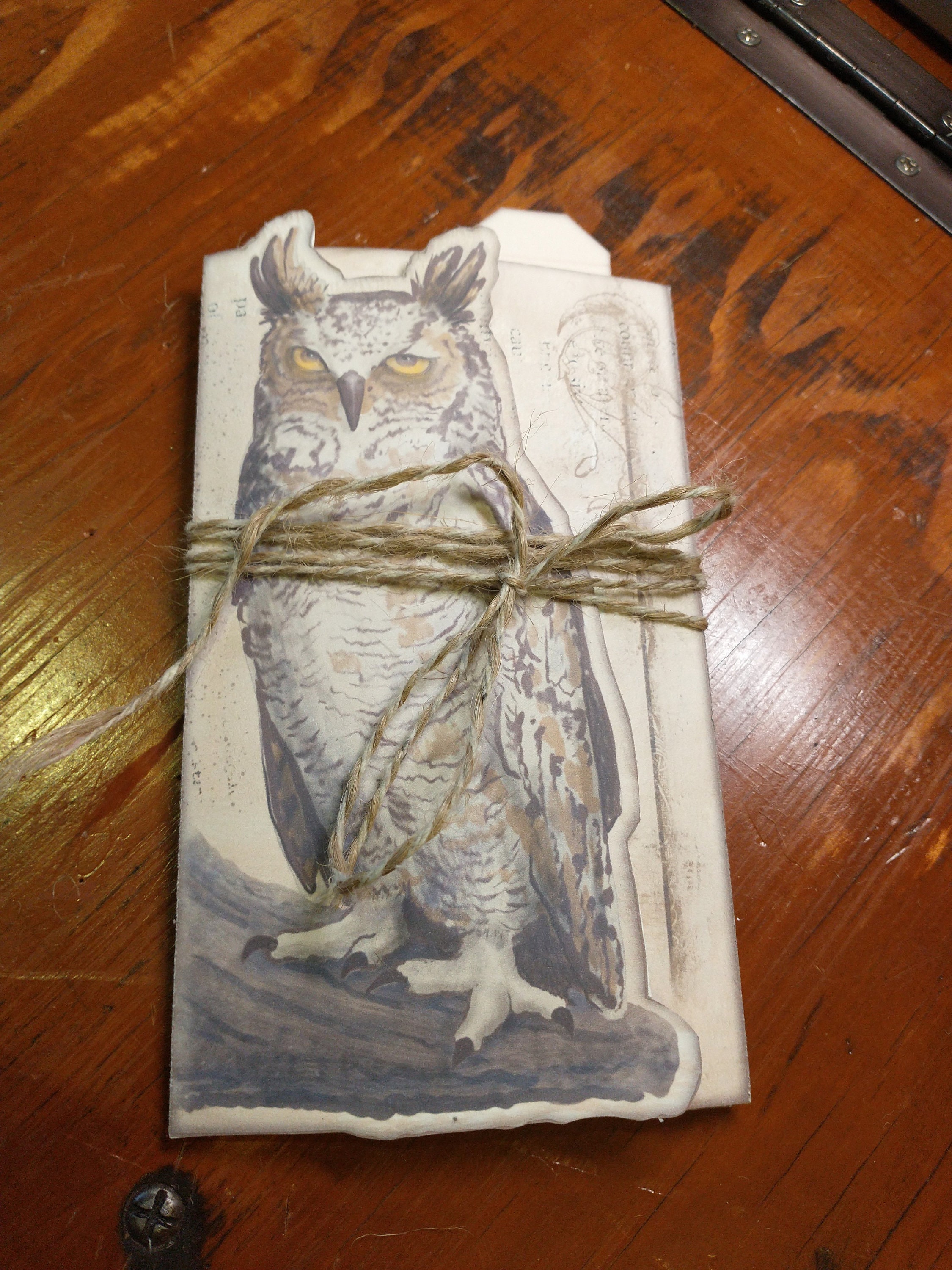 DIGITAL Junk Journal Folio Great Horned Owl Owl Nature Pocket Folio for ...