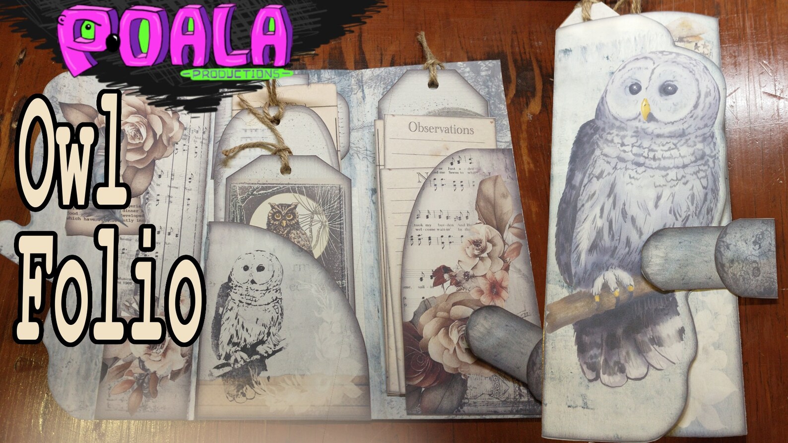 DIGITAL Junk Journal Folio - Barred Owl - Owl Nature Pocket Folio for ...