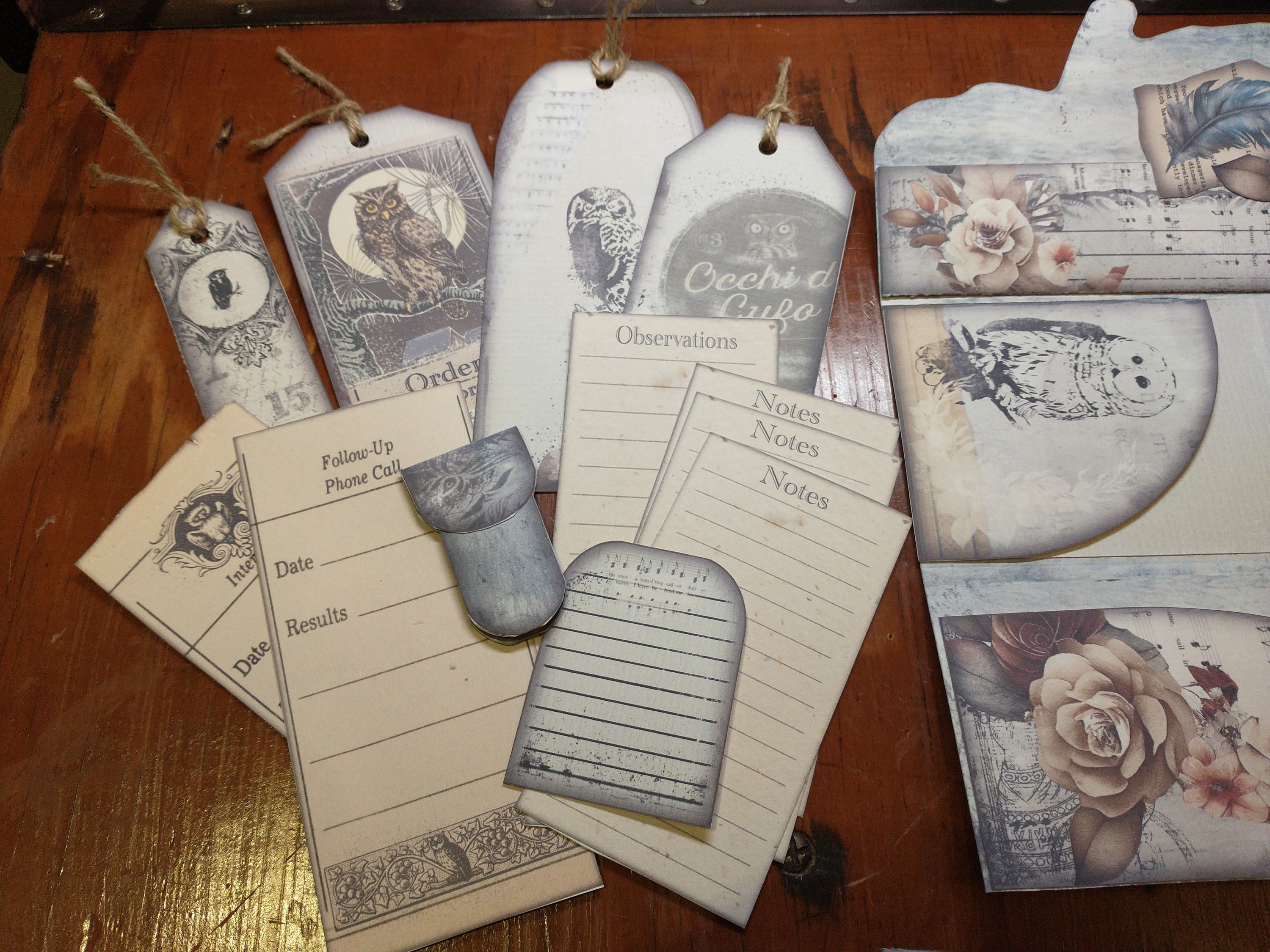 DIGITAL Junk Journal Folio - Barred Owl - Owl Nature Pocket Folio for ...