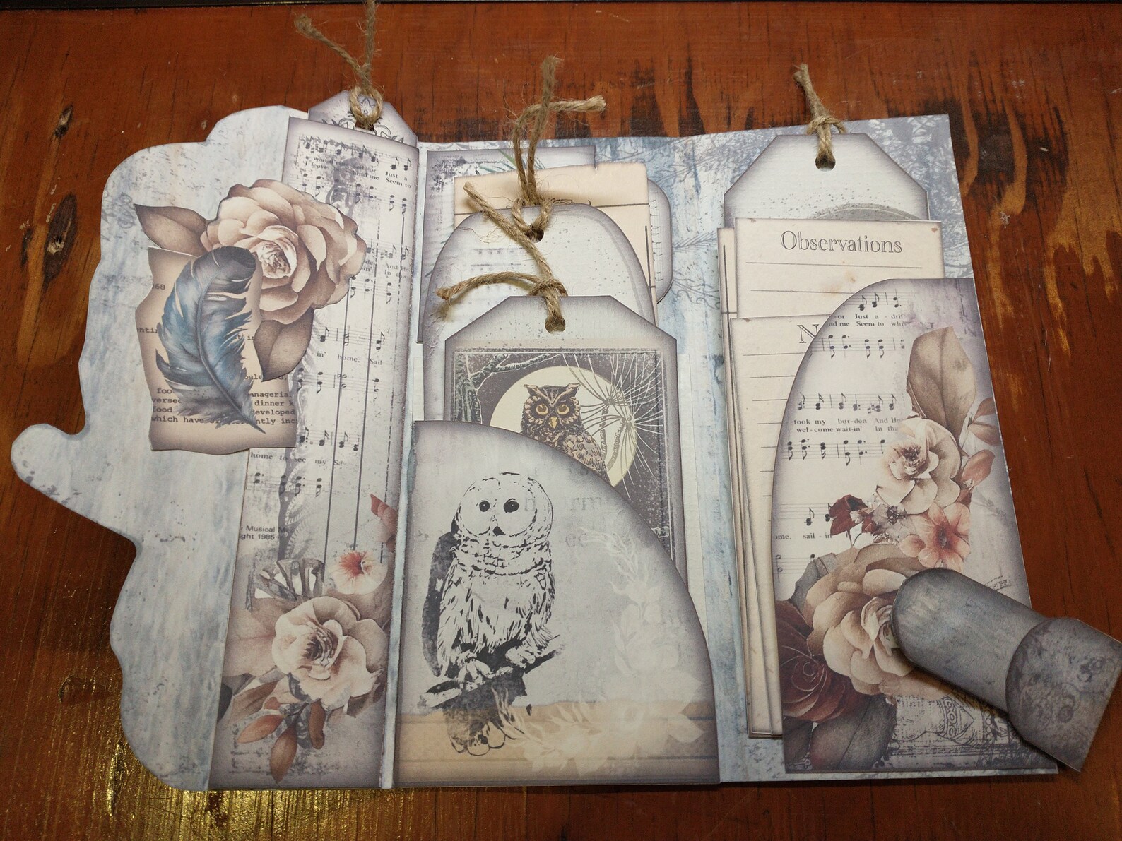 DIGITAL Junk Journal Folio - Barred Owl - Owl Nature Pocket Folio for ...