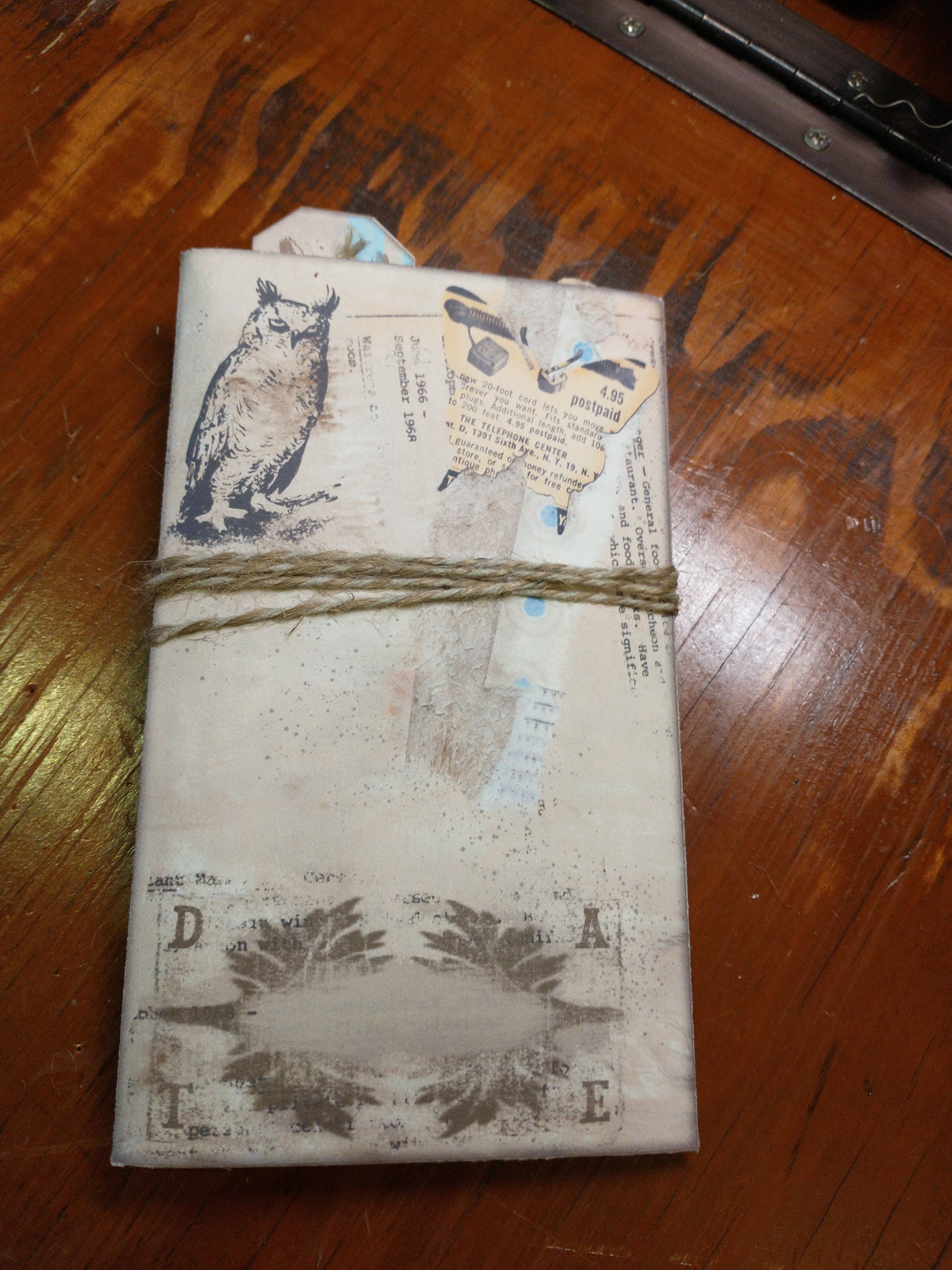 DIGITAL Junk Journal Folio Great Horned Owl Owl Nature Pocket Folio for ...