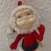 Vintage Flocked Santa - Etsy