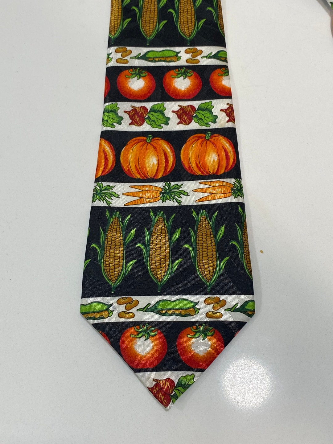 Vintage Fall Harvest Thanksgiving Feast Tie - Etsy