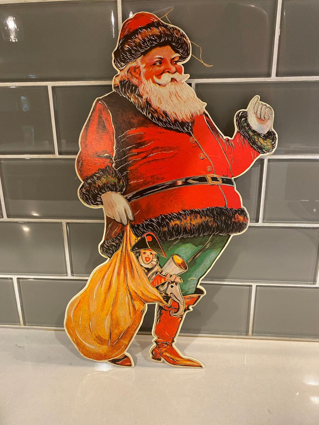 Large Vintage Santa Die Cut, Merrimack 1980. - Etsy