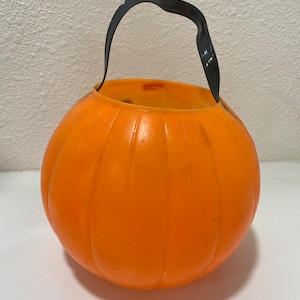 Vintage Pumpkin Pail - Etsy