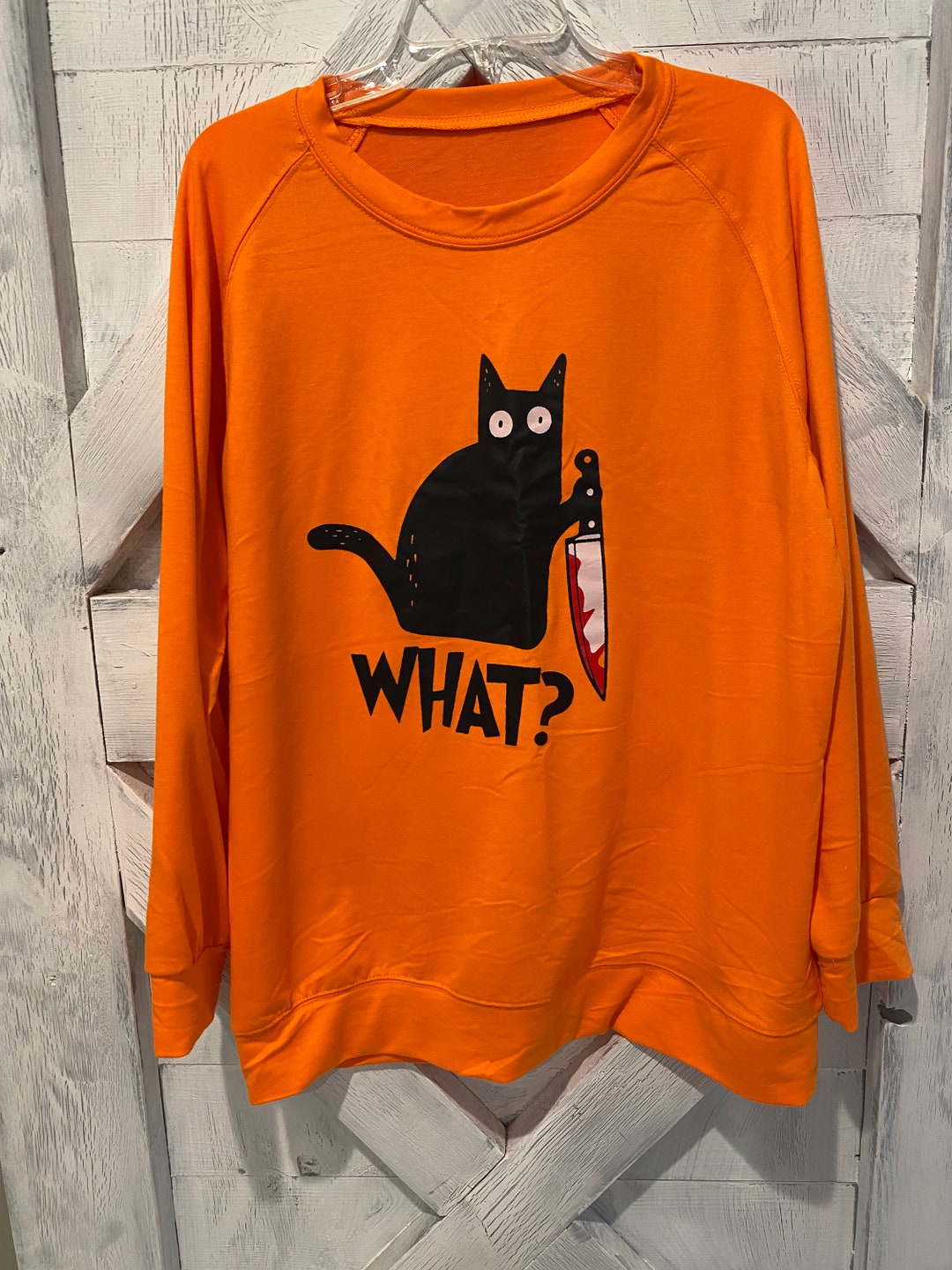 Vintage Halloween Tunic, Killer Cat - Etsy