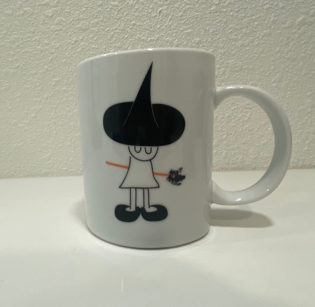 Vintage Halloween Coffee Mug, Stick Figure Witch - Etsy