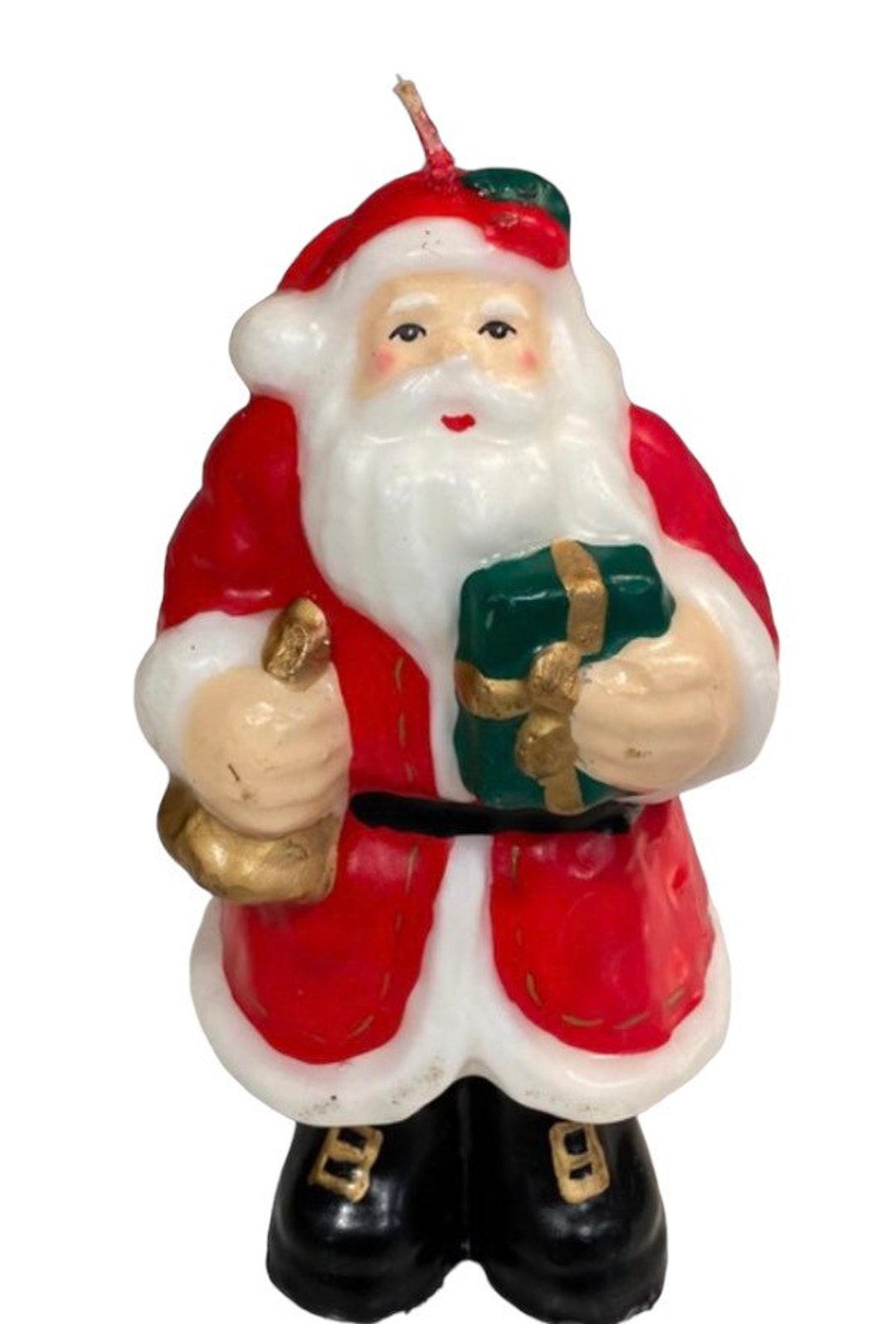 Vintage Christmas Santa Candle - Etsy