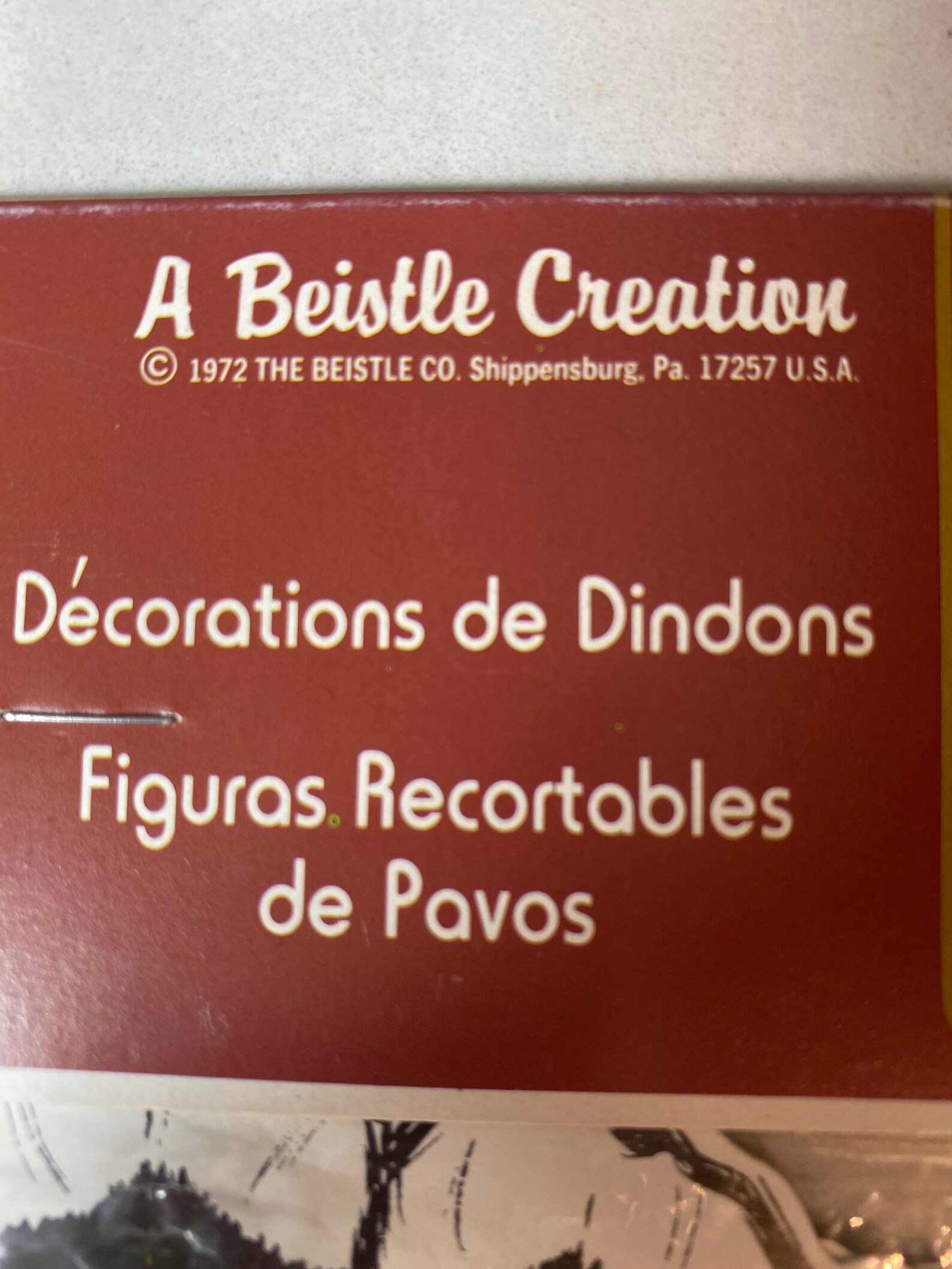 Vintage 5 Beistle Thanksgiving Turkey Die Cuts 1972 Paper Holiday Decor ...