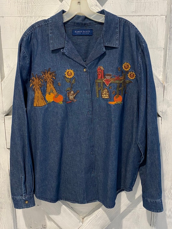 Vintage fall button - Gem