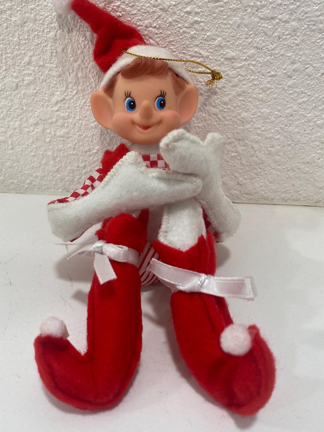 Vintage Knee Hugger Felt Pixie Elf Made Japan With Bell - Etsy