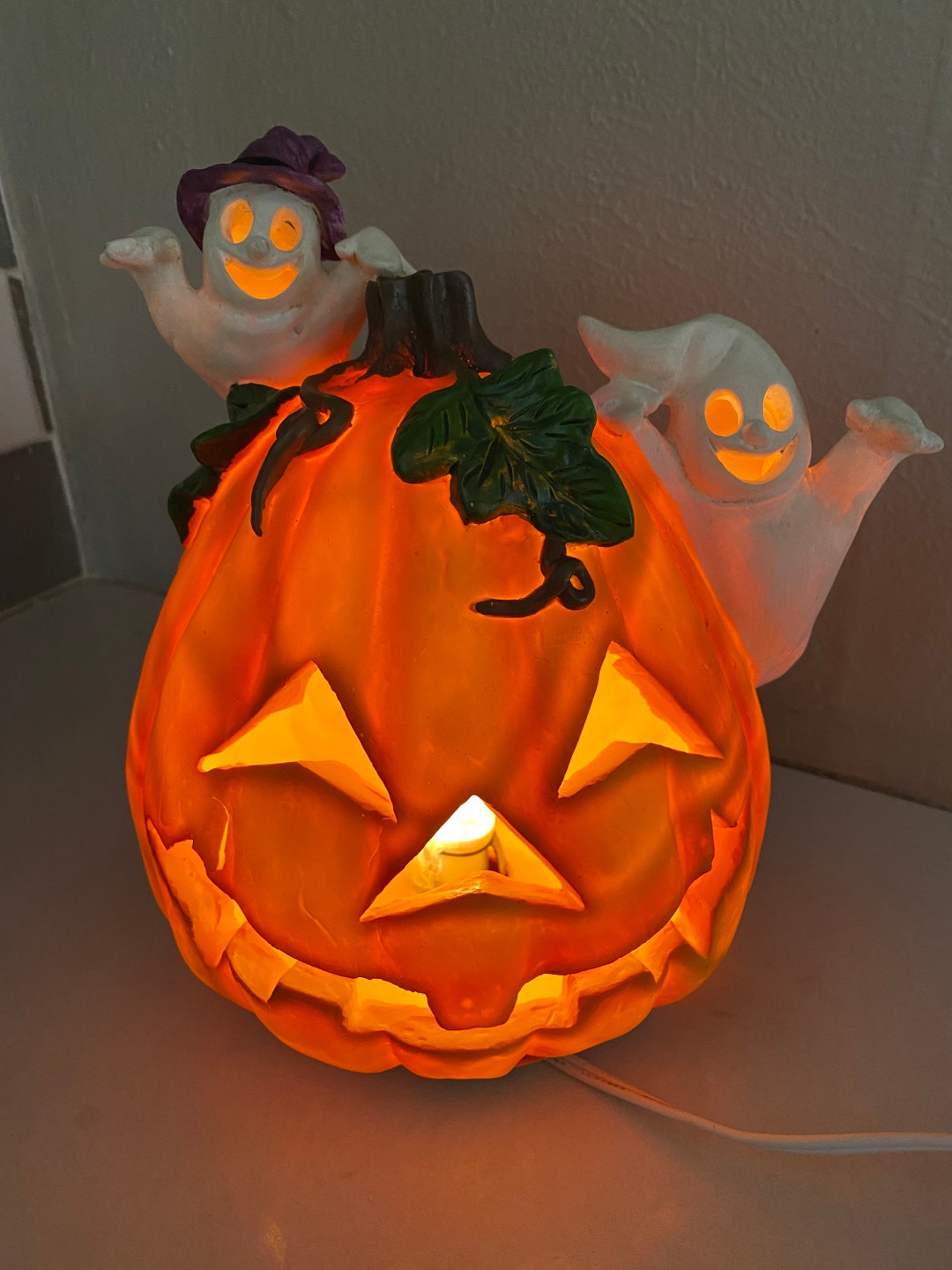 Vintage Halloween Pumpkin Light up Display - Etsy